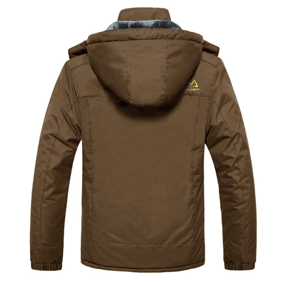 Men's Winter Ski Jacket Waterproof Snow Coat Snowboard Fleece Lining ...