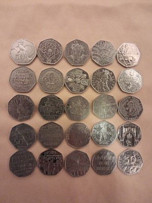 25 x 50p Coins Job Lot All different 50p Bundle | eBay UK