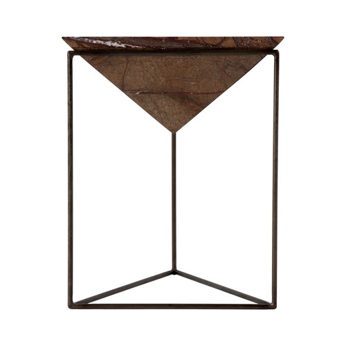 Butler Specialty Company Addis Triangular Marble and Iron Side Table ...