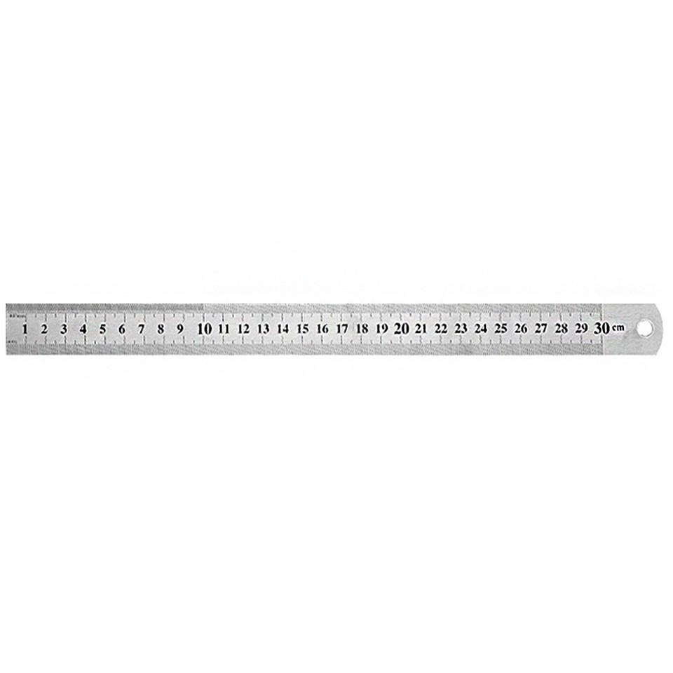 20CM/30CM Double Sided Stainless Straight Ruler Metal Scale Precision ...