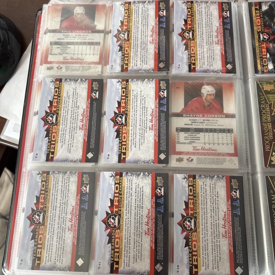 2021/22 Team Canada Tim Hortons Trios Partial Set Lot Of 10/15 | eBay