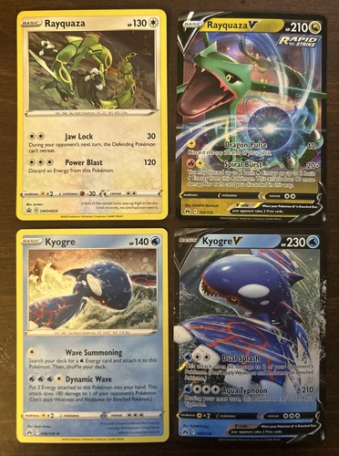 Pokemon Crown Zenith Sea And Sky Promo Set 4 Cards RAYQUAZA SWSH029 ...