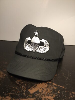 Vtg Cobra Caps Brand Wings Hot Air Balloon Rope Hat Snapback Black ...