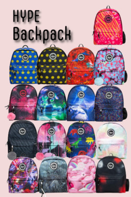 HYPE BACKPACKS 40cm x 32cm x 12.5cm Choose Pattern, FREE POSTAGE. | eBay UK