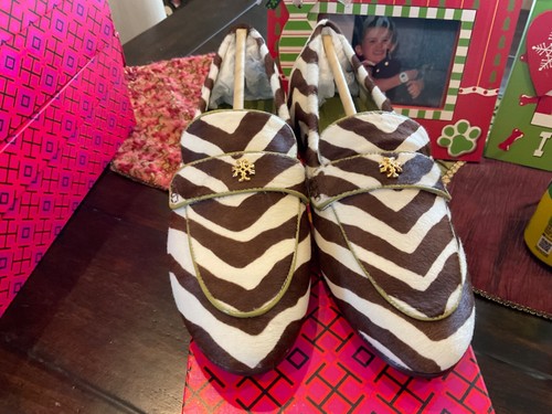 TORY BURCH BALLET LOAFER in zebra/algae ,SZ 7, BNIB,MSRP$348, sold out ...