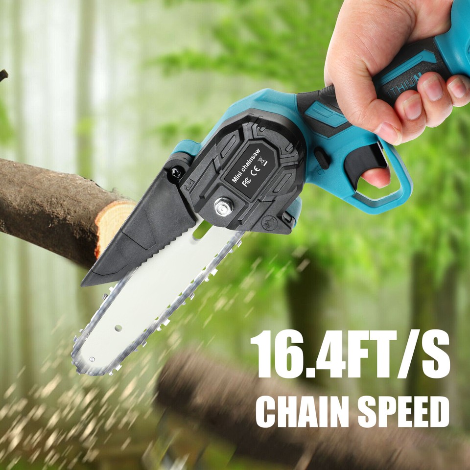 6'' Electric Mini Chainsaw Cordless Handheld Wood Cutter Battery For ...