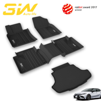 3W Floor Mat & Cargo Liner for 2018-2024 Toyota Camry FWD Model TPE All ...
