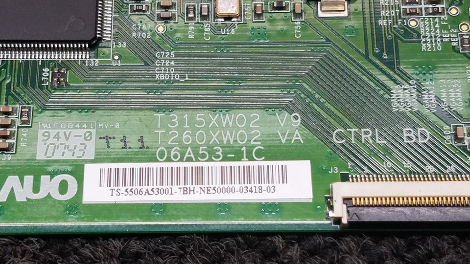 WESTINGHOUSE 32" VT323 T-CON BOARD UNIT T315XW02 V9 TIMING CONTROL UNIT ...