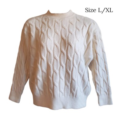 goodnight macaroon sweater, Ivory Cableknit, Size L/XL, Ski, Warm ...