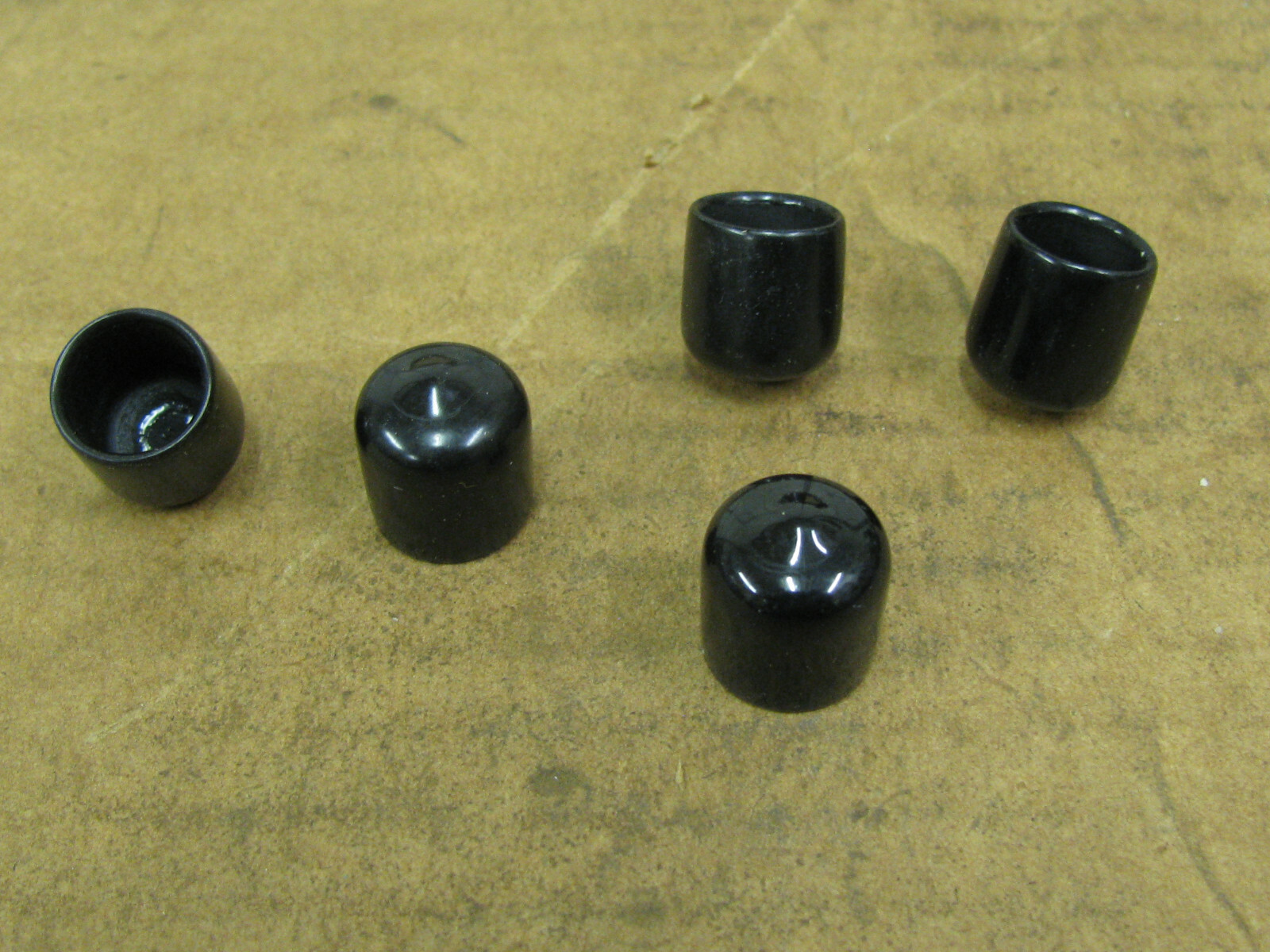 1/2" Black Vinyl Round End Cap Rubber Tubing Rod Cover Tip Plastic | eBay