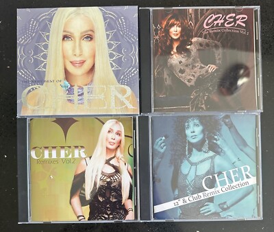 CHER LOT 4 used CDs BEST OF + REMIX Collection VOL. 1-3 CLUB MIXES RARE ...