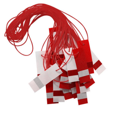 Reflective Hazard Bunting Caution Marker Rope Safety Pendant Flag Red ...