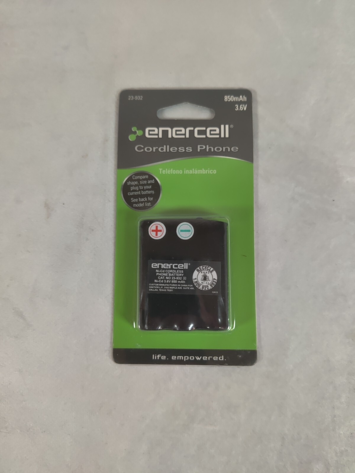Enercell Cordless Phone Battery 850mah 3.6v 23-932 for sale online | eBay