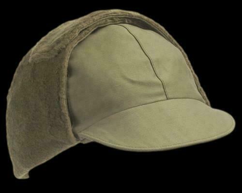 GERMAN MILITARY ISSUE ARMY WINTER PILE CAP/HAT EAR FLAPS OD GREEN SZ 58 ...