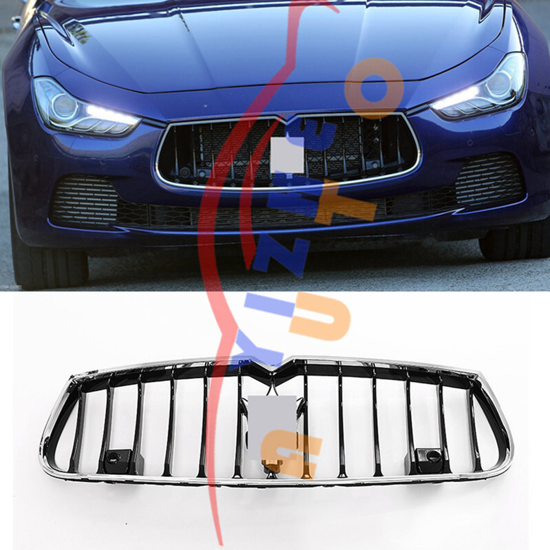 Fast Shipping Chrome Black Front Bumper Grille Trim For Maserati Ghibli ...