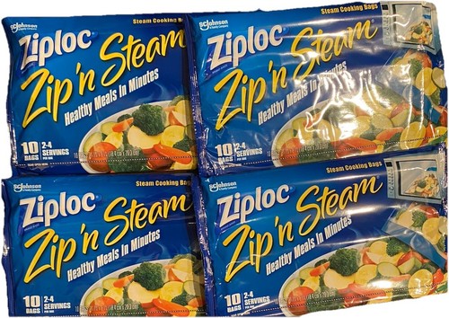 Ziploc Zip 'N Steam Microwave Cooking Bags (40 Total) - 4 Packs of 10 ...