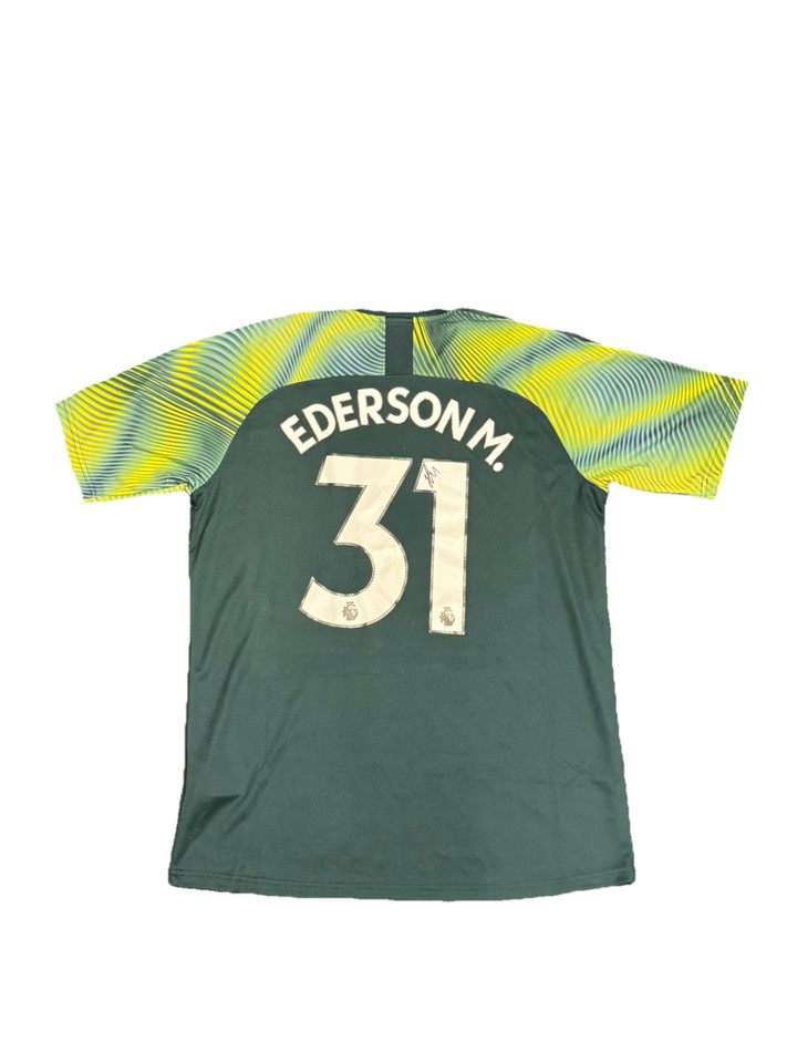 Ederson Moraes SIGNED MANCHESTER CITY FOOTBALL SHIRT | eBay