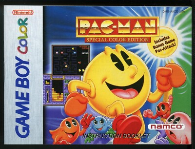 Manual Only - Nintendo Game Boy Color Pac-Man Special Color Edition | eBay