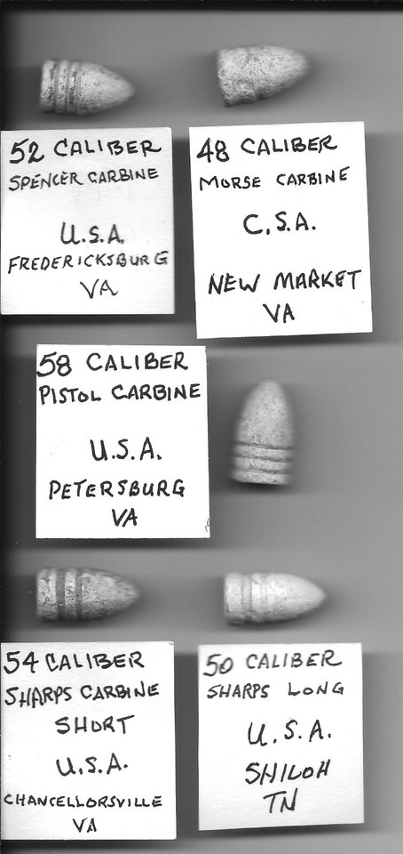 Genuine Civil War Carbine or Rifle"DROPPED" Bullets Identified by Name ...