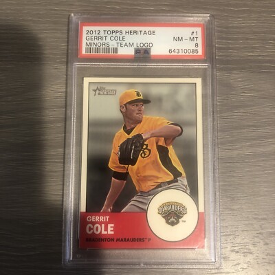 2012 Topps Heritage Minors Gerrit Cole PSA 8 #1 | eBay