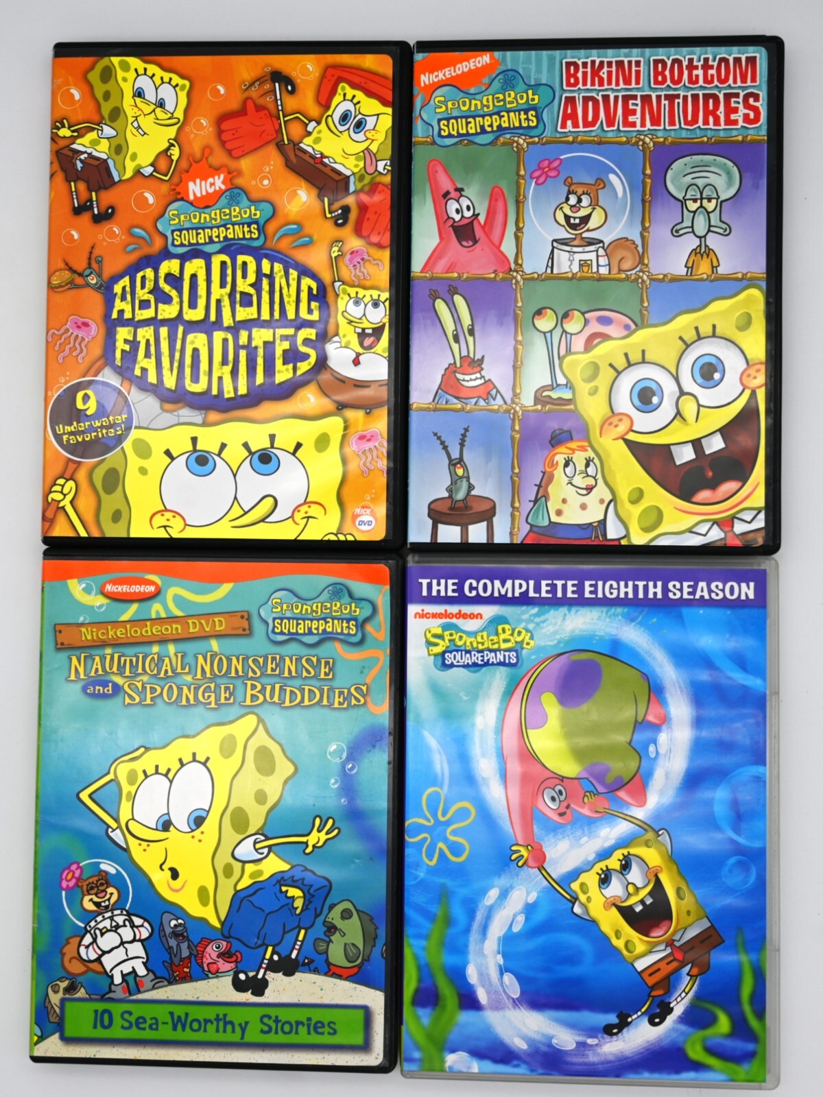 SpongeBob lot of 7 DVDs: Absorbing Favorites, Bikini Bottom Adventures ...