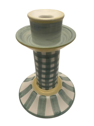 VTG Mackenzie Style Handpainted Farmhouse Ceramic 7.5” Candlestick ...