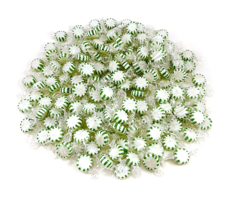 Spearmint Starlight Mints Hard Candy, Green White Color, 6 Pound Bag ...