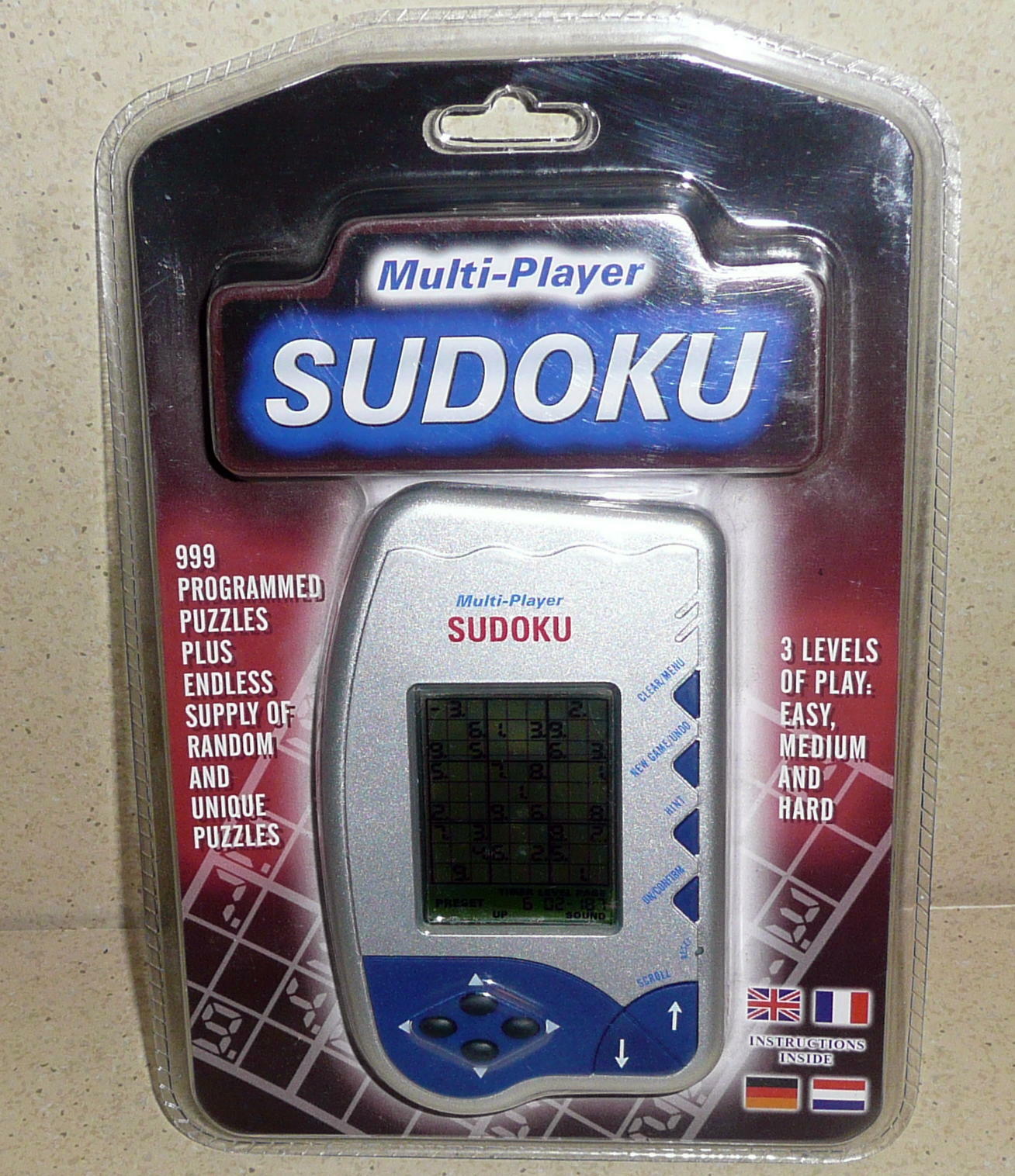 Multi Player SUDOKU Handheld Video Game Mint In Package 3 Levels of ...