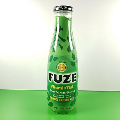Vintage FUZE Bottle: VITAMIN TEA | Empty Glass Bottle | Fuze Healthy ...