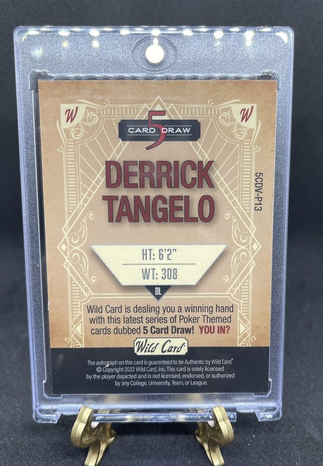 2022 WILD CARD 5 CARD DRAW XRC ROOKIE DERRICK TANGELO AUTO SSP 1/1 | eBay