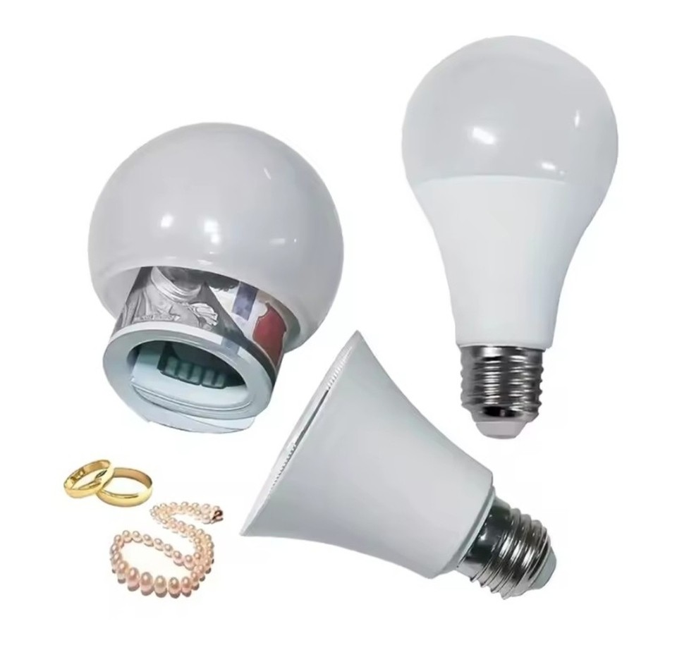 4 Pack Hidden Compartment Fake Light Bulb Secret Stash Safe Container ...