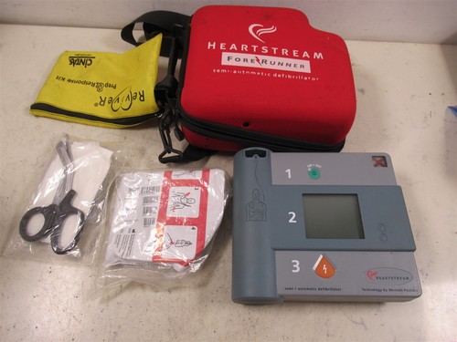 Heartstream Fore Runner Semi Automatic Defibrillator with Red Case | eBay
