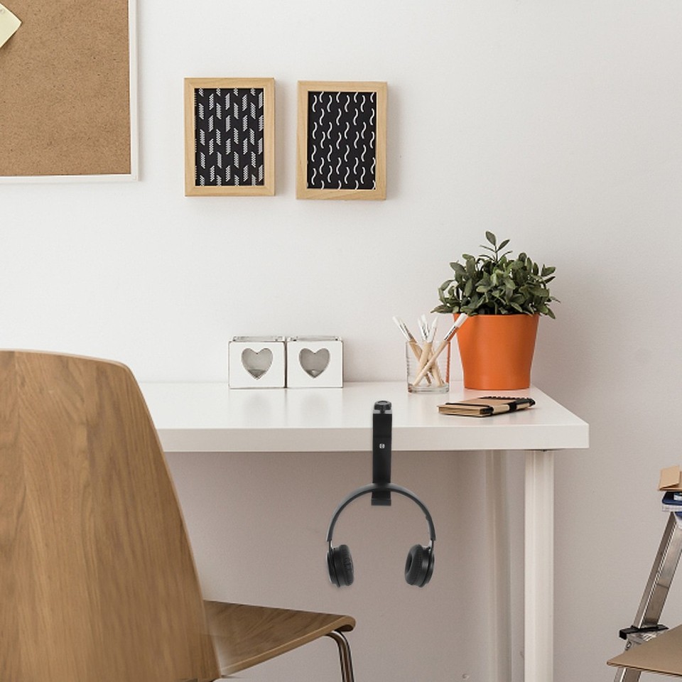 Space-saving Headphone Holder Adjustable Stand Desk Mount Hanger ...