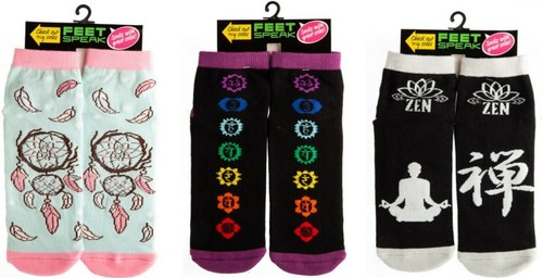 3X Unisex Socks Zen Feet 7 Chakra Catch my Dreams Yoga Non Slip ...