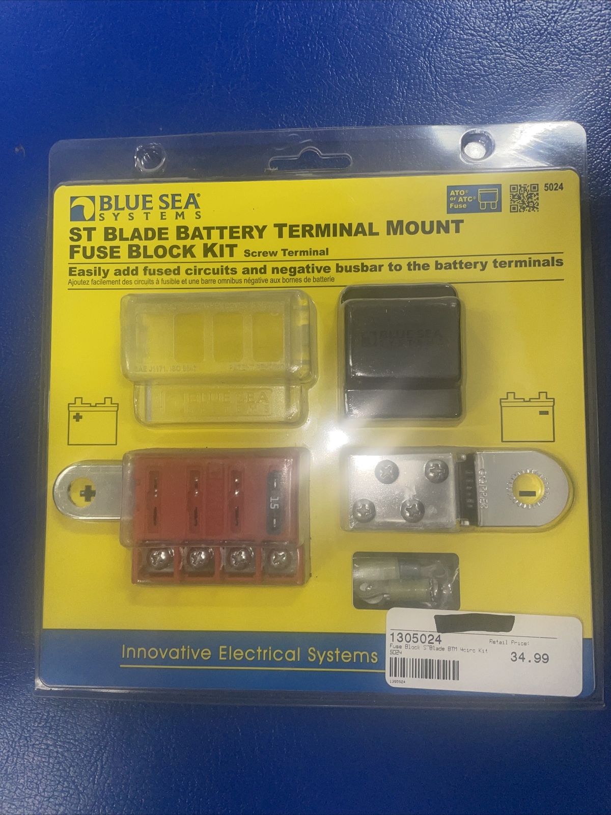 Blue Sea 5024 Marine ST Blade Battery Terminal Mount Fuse Block Kit ...