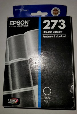 Genuine Epson 273 (T273020) Ink Cartridge - Black - Sealed Exp 11/2015 ...