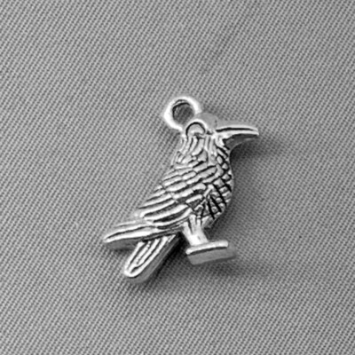 Crow Raven Bird Charms 18mm Antique Silver Plated Alloy Q6 Per Pkg | eBay