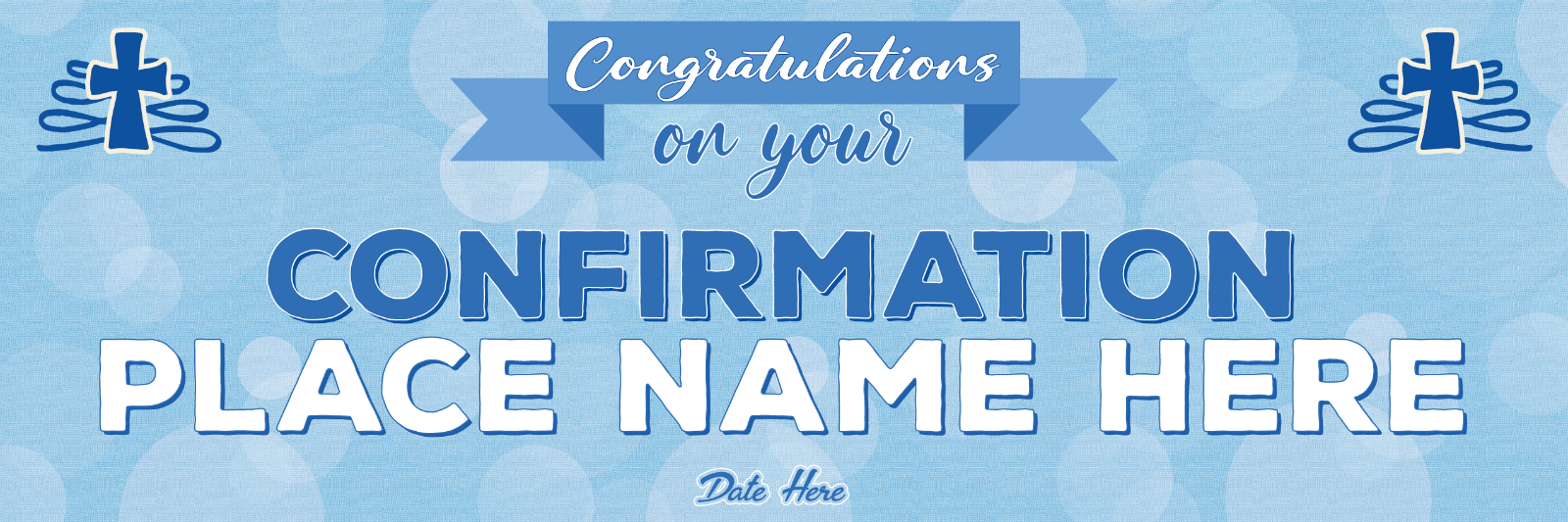 2 PERSONALISED CONFIRMATION BANNERS - CONGRATULATIONS | eBay UK