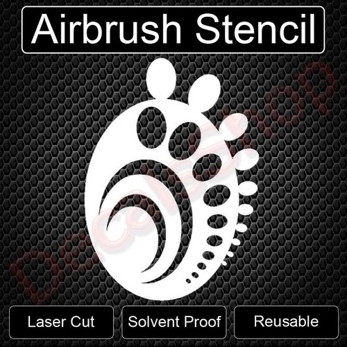 Oval Freehand Airbrush Clear Stencil Pattern Template Spray Paint FREE ...