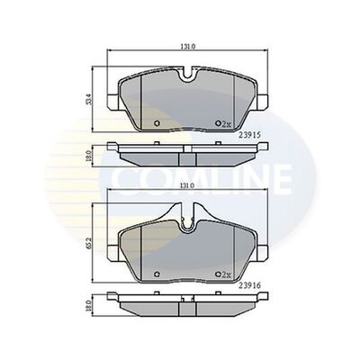 Brake Pads Set Front CBP01531 Comline 34106874809 34106863292 ...