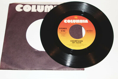 Champaign - International Feel / Try Again 45 Record 7" - 1983 Columbia ...