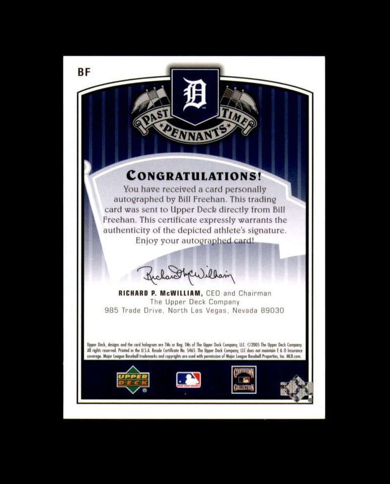 Bill Freehan 2005 Past Time Pennants Gold Signed Autograph Tigers | eBay
