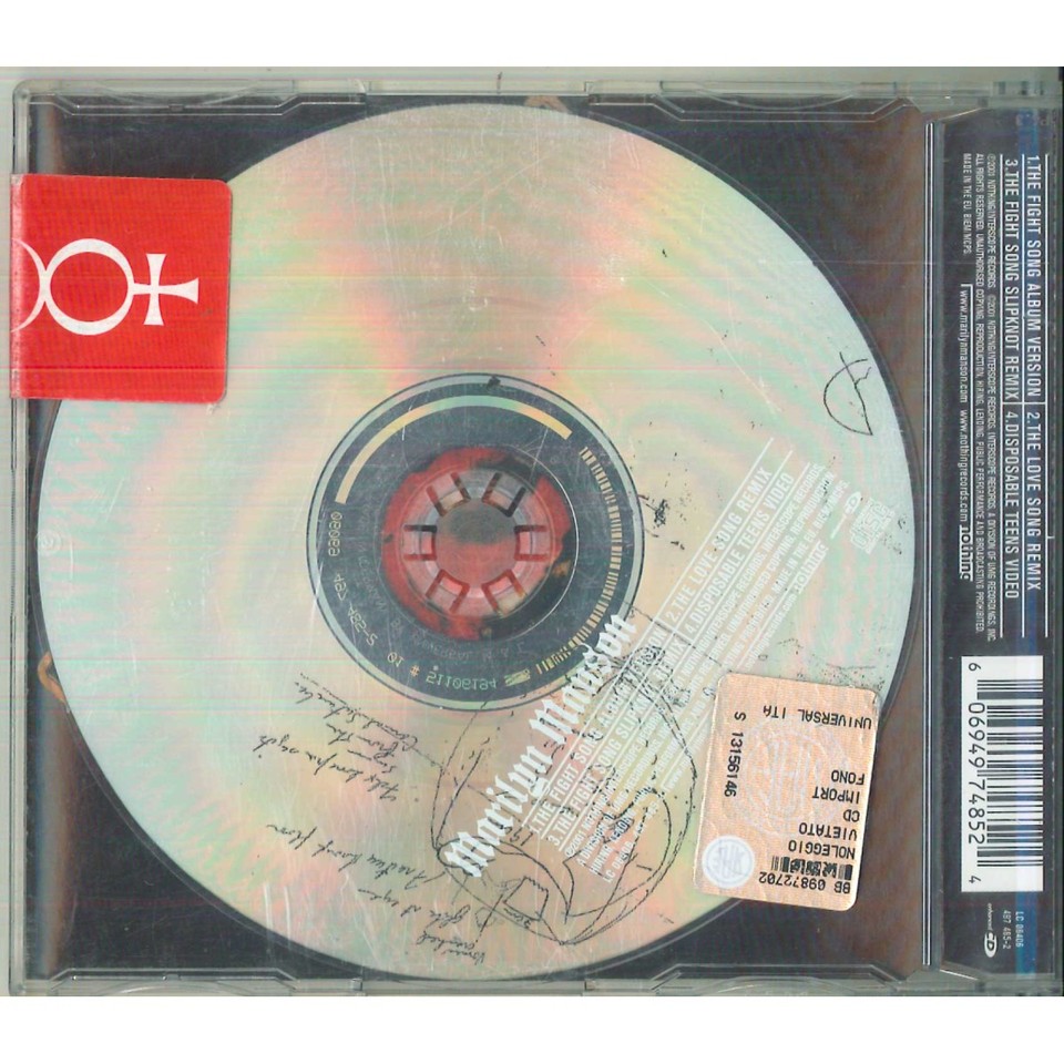 Marilyn Manson CD 'S Sencillo The Fight Song / Nothing Records ...