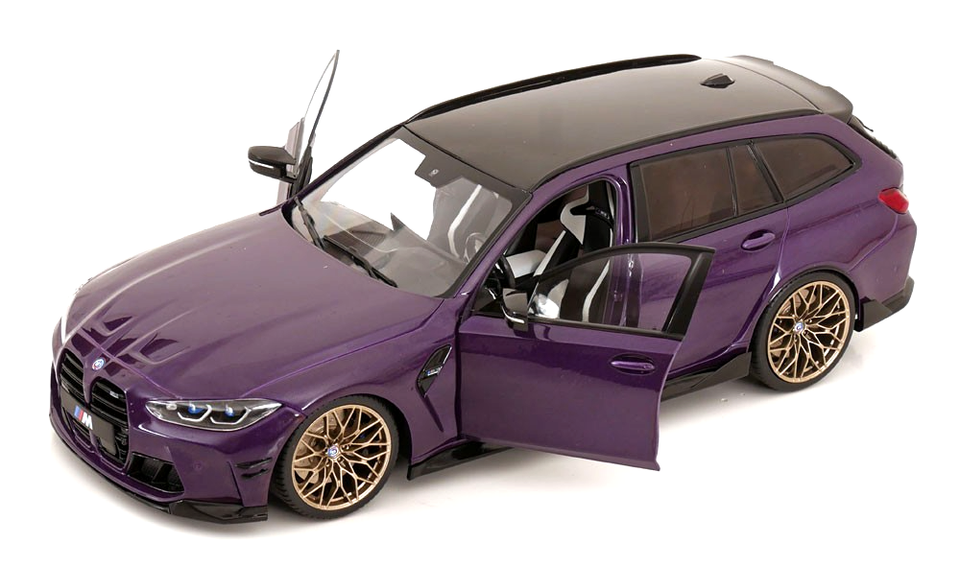BMW M3 COMPETITION X-DRIVE PURPLE TOURING 2024 (G81) 1:18 SCALE DIECAST ...
