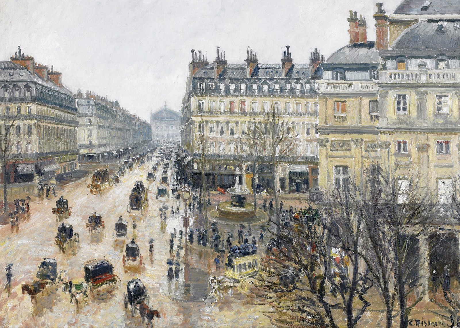 Camille Pissarro French Theater Square, Paris (1898) 5"x7" Giclee Fine Art Print | eBay