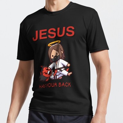 jesus has your back Funny Jokes Active T-Shirt | eBay