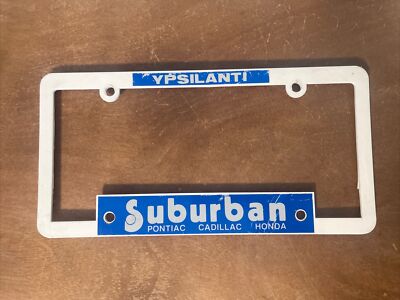Suburban Pontiac Ypsilanti Michigan License Plate Frame Plastic | eBay