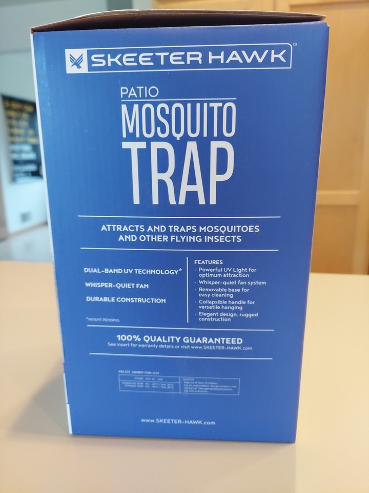 Skeeter Hawk Patio LED UV Mosquito & Flying Insect Trap - Quiet, Easy ...
