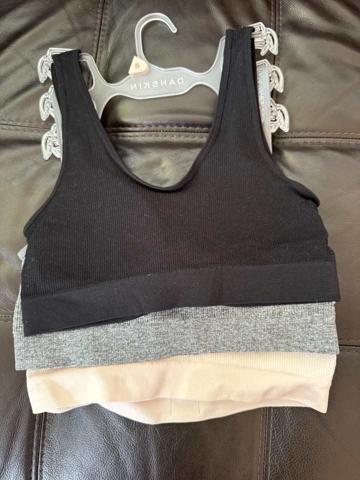 Danskin Women's 3 Pack Ribbed Bra DS2106 MSRP $54 NEW with TAGS | eBay