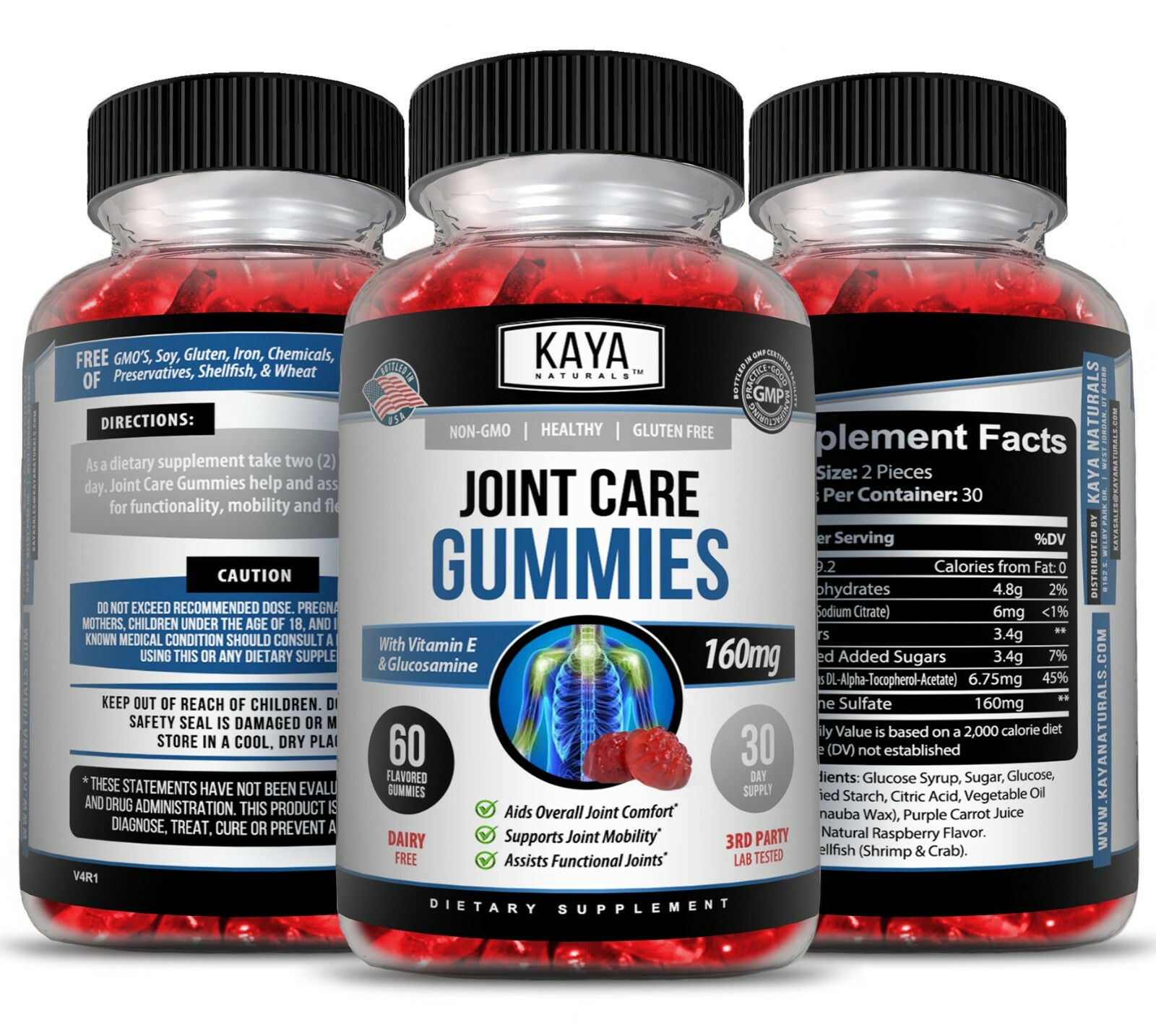 (2 Pack) Joint Care Gummies, 60 Ct Premium Pain Relief Joint Support ...